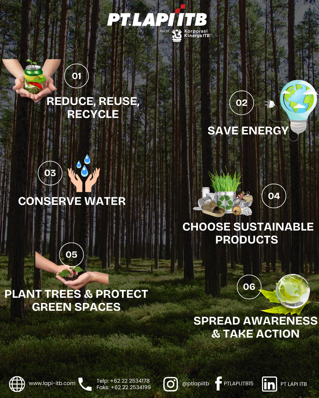 Simple Steps to Preserve the Environment | PT LAPI ITB, Delivering ...