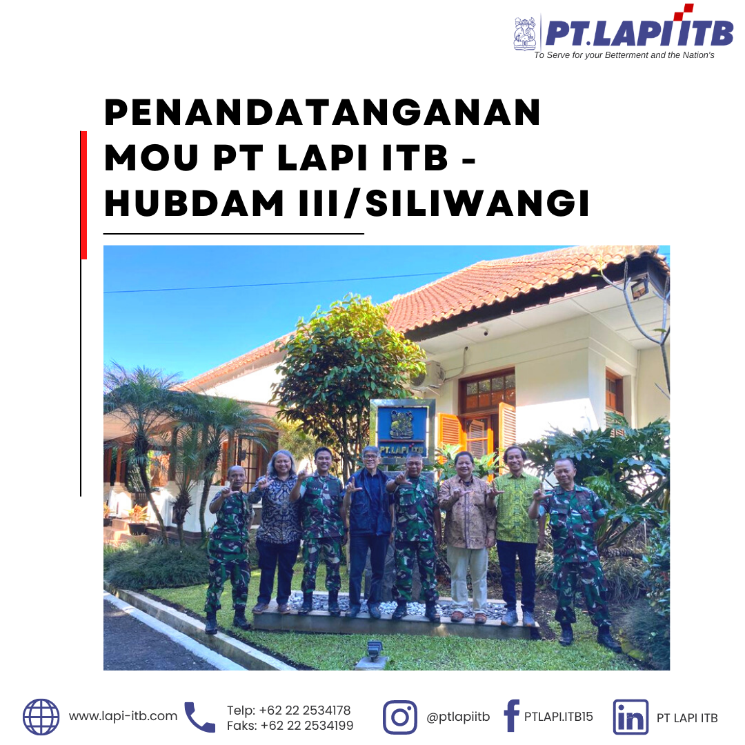 Memorandum of Understanding Signing between PT LAPI ITB and Hubdam III ...